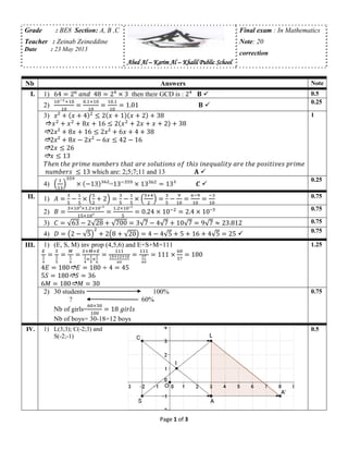 Final exam g8 correction | PDF