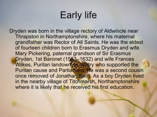 History of English literature: John Dryden | PPT