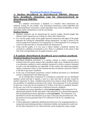 Final exam in advance dbms | PDF