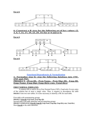 Final exam in advance dbms | PDF