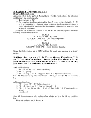 Final exam in advance dbms | PDF