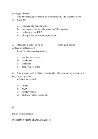 Final Examination1INFORMATION MANAGEMENTMultiple C.docx