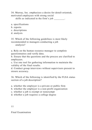 Final Examination925 North S.docx