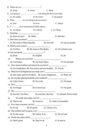 Final examination bc communication l2 | PDF