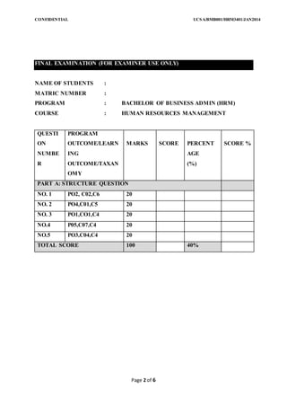 Final examination set a | PDF