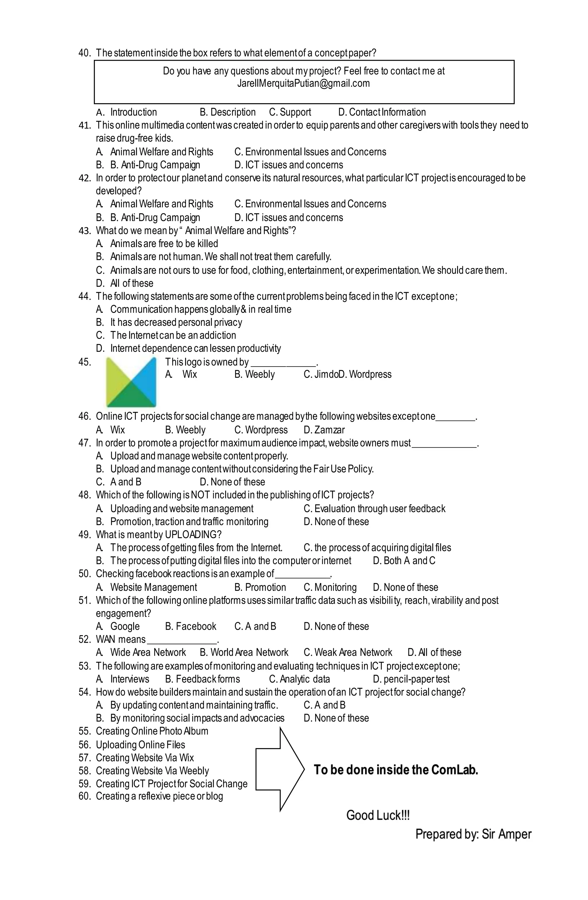 Final exam in empowerment technologies | DOCX