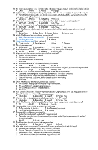 Final exam in empowerment technologies | DOCX