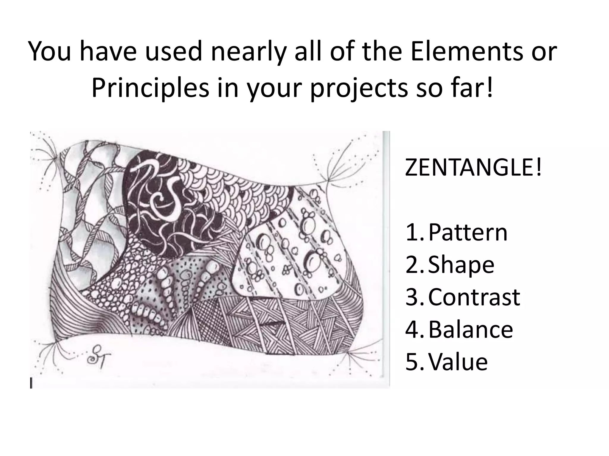 Final Exam: Elements & Principles Drawings | PPT