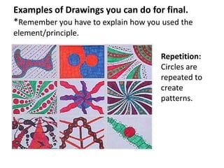 Final Exam: Elements & Principles Drawings | PPT