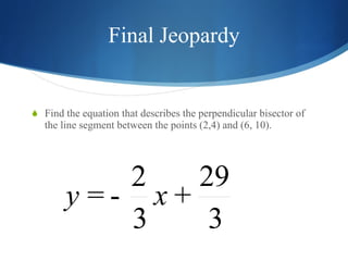 Final exam jeopardy | PPT