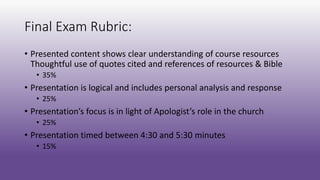 Final Exam PPT | PPTX