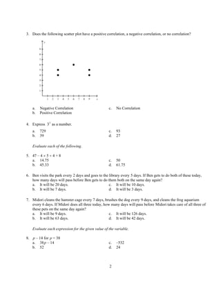 Final exam review | PDF