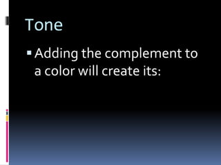 Final exam review color theory | PPTX