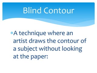 Final exam review still life- perspective- drawing techs | PPTX