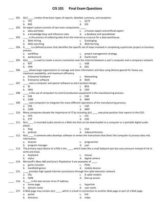 Final exam review_questions | PDF