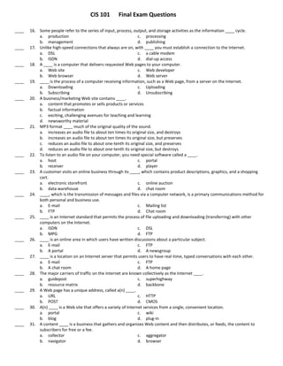 Final exam review_questions | PDF