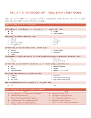 Final exam study guide | PDF