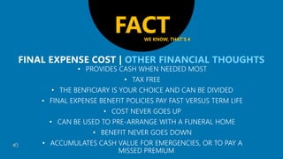 Final Expense Benefit Insurance | PPTX