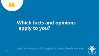 Final Expense Benefit Insurance | PPTX