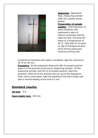 Manufacturing and characterization of shampoo | DOCX