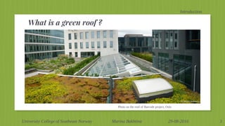 Vegetation composition of extensive green roofs in Oslo, Norway ...