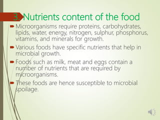 final factors affecting food microbiology | PPTX