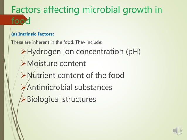 final factors affecting food microbiology | PPT