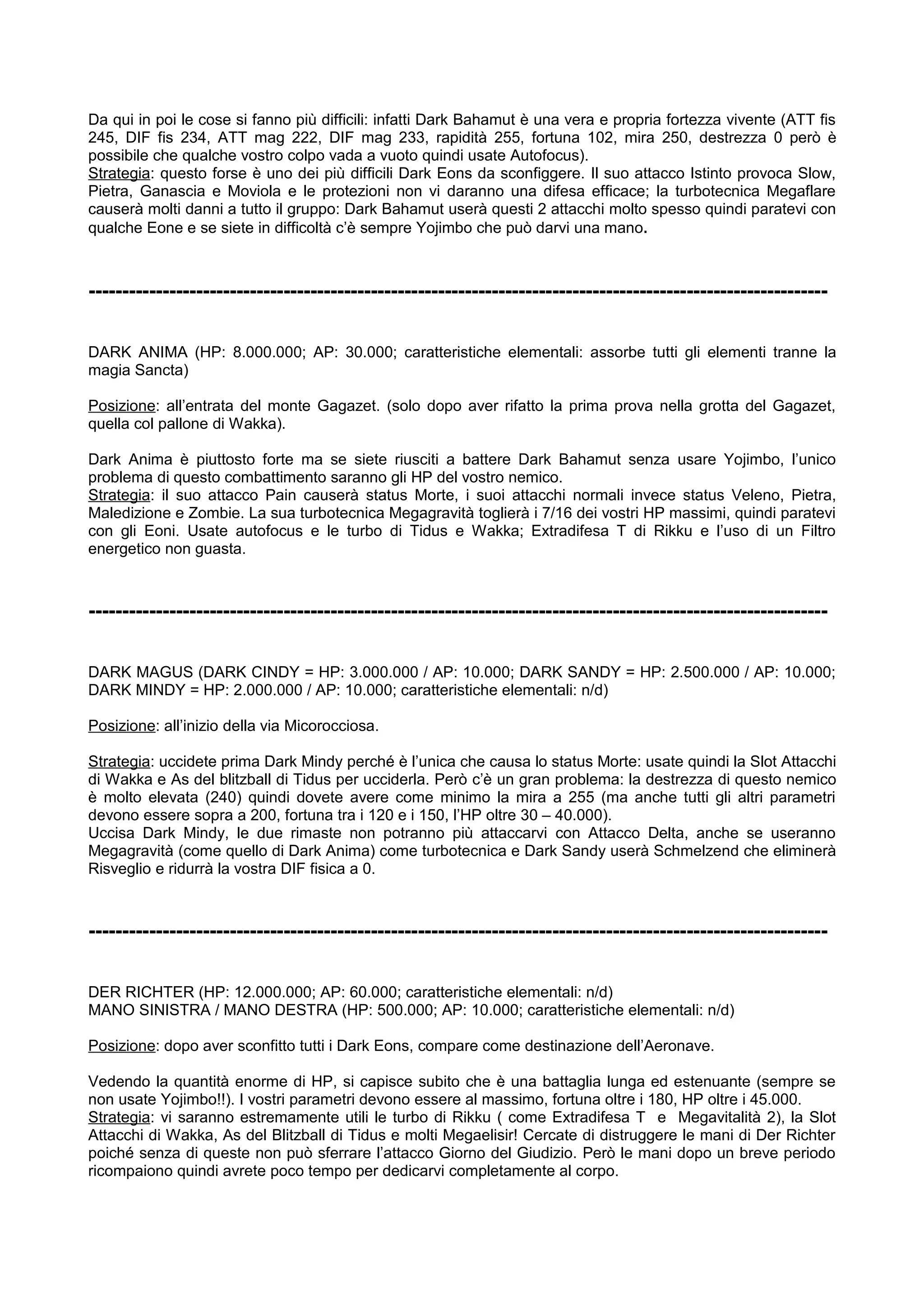 Final Fantasy X - Dark Eoni | PDF