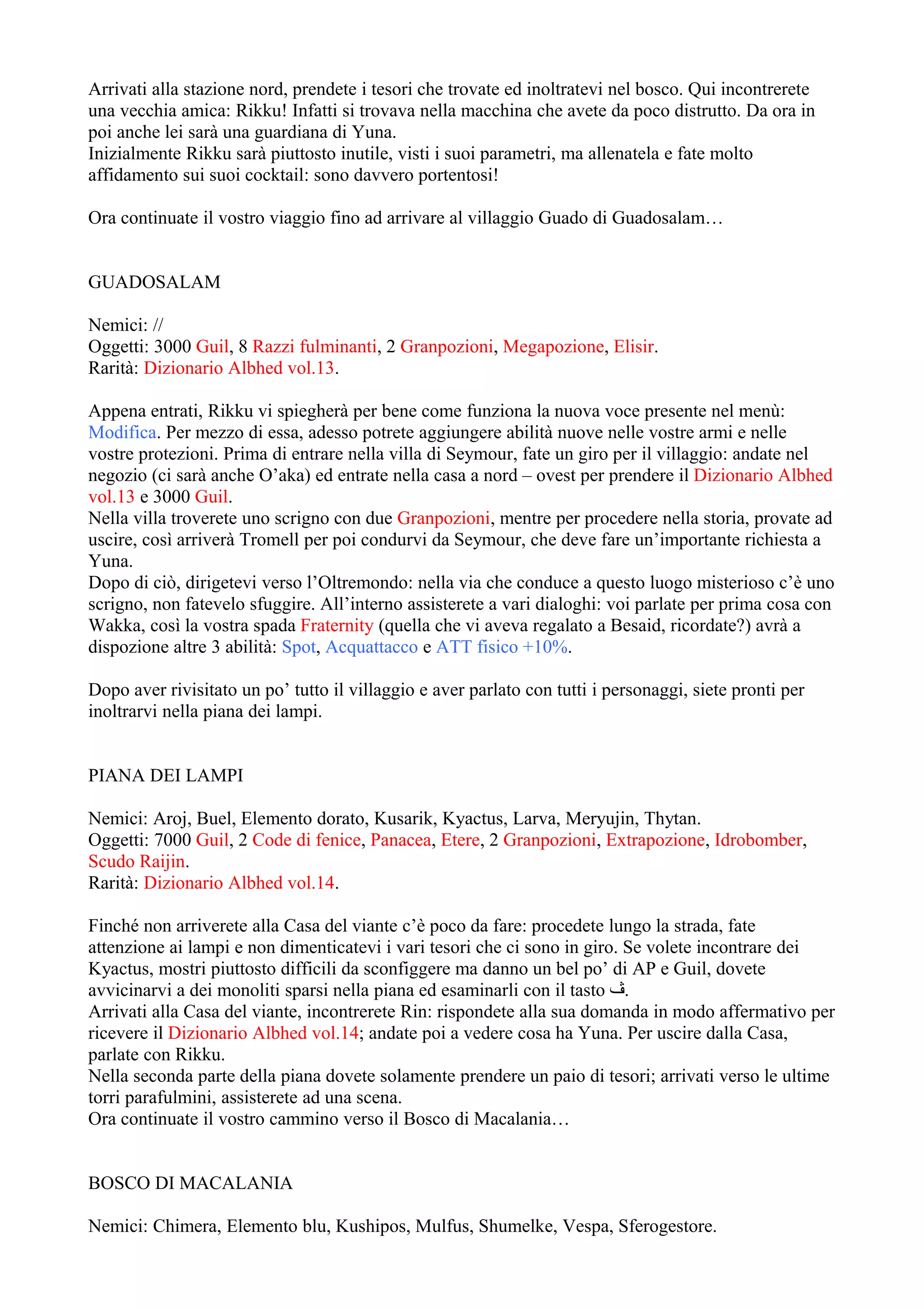 Final Fantasy X - Guida completa | PDF