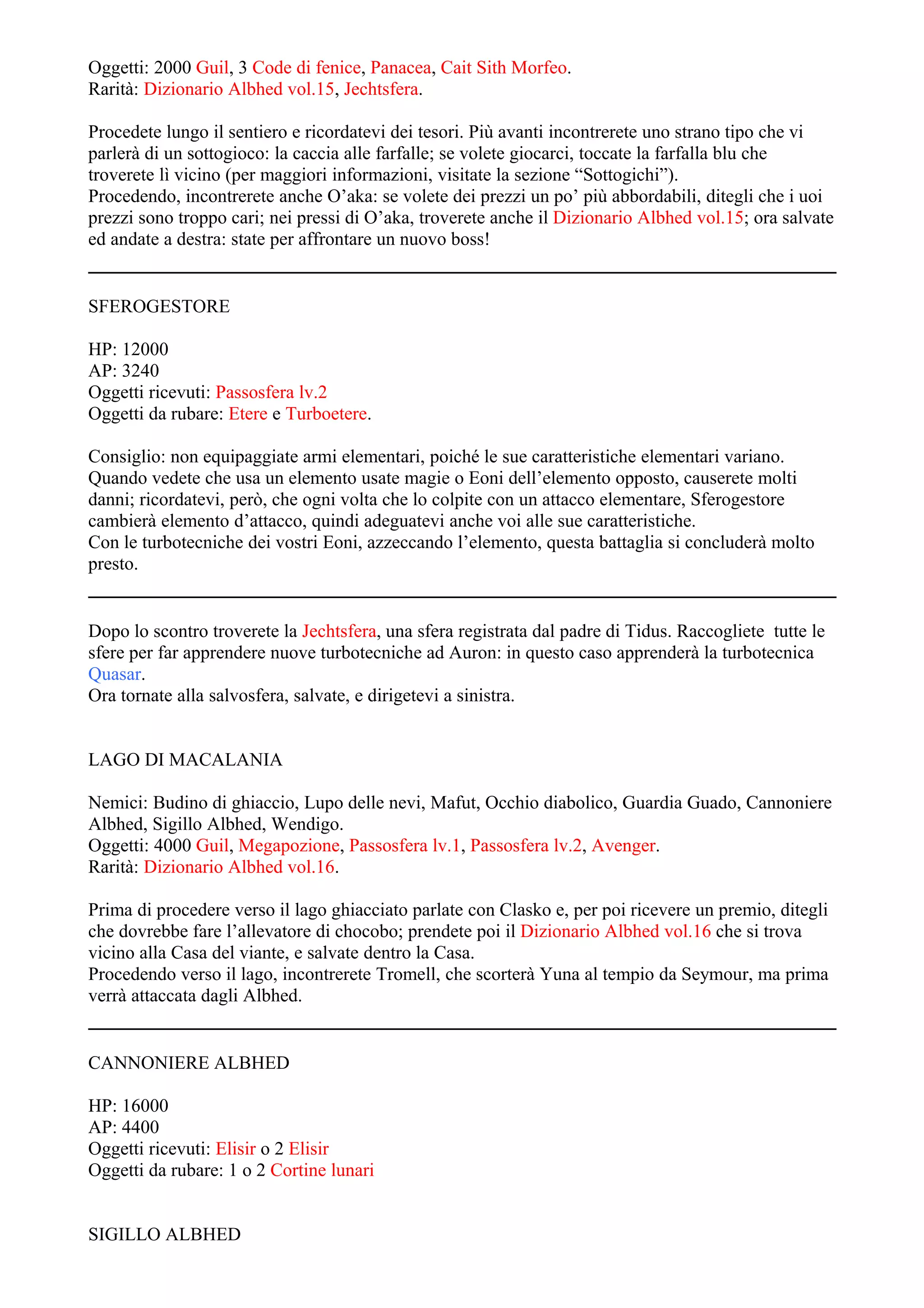 Final Fantasy X - Guida completa | PDF