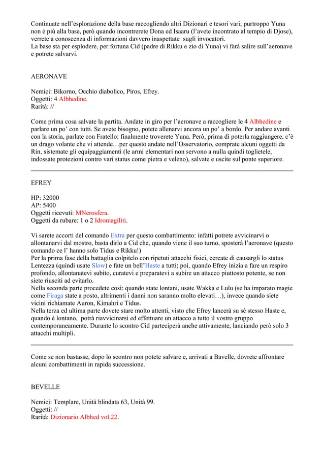 Final Fantasy X - Guida completa | PDF