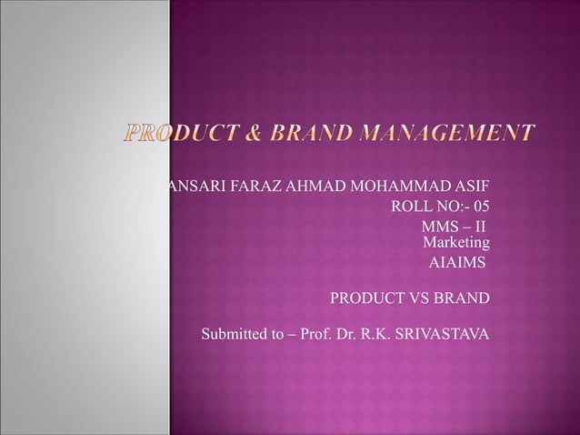 Final faraz brand | PPT