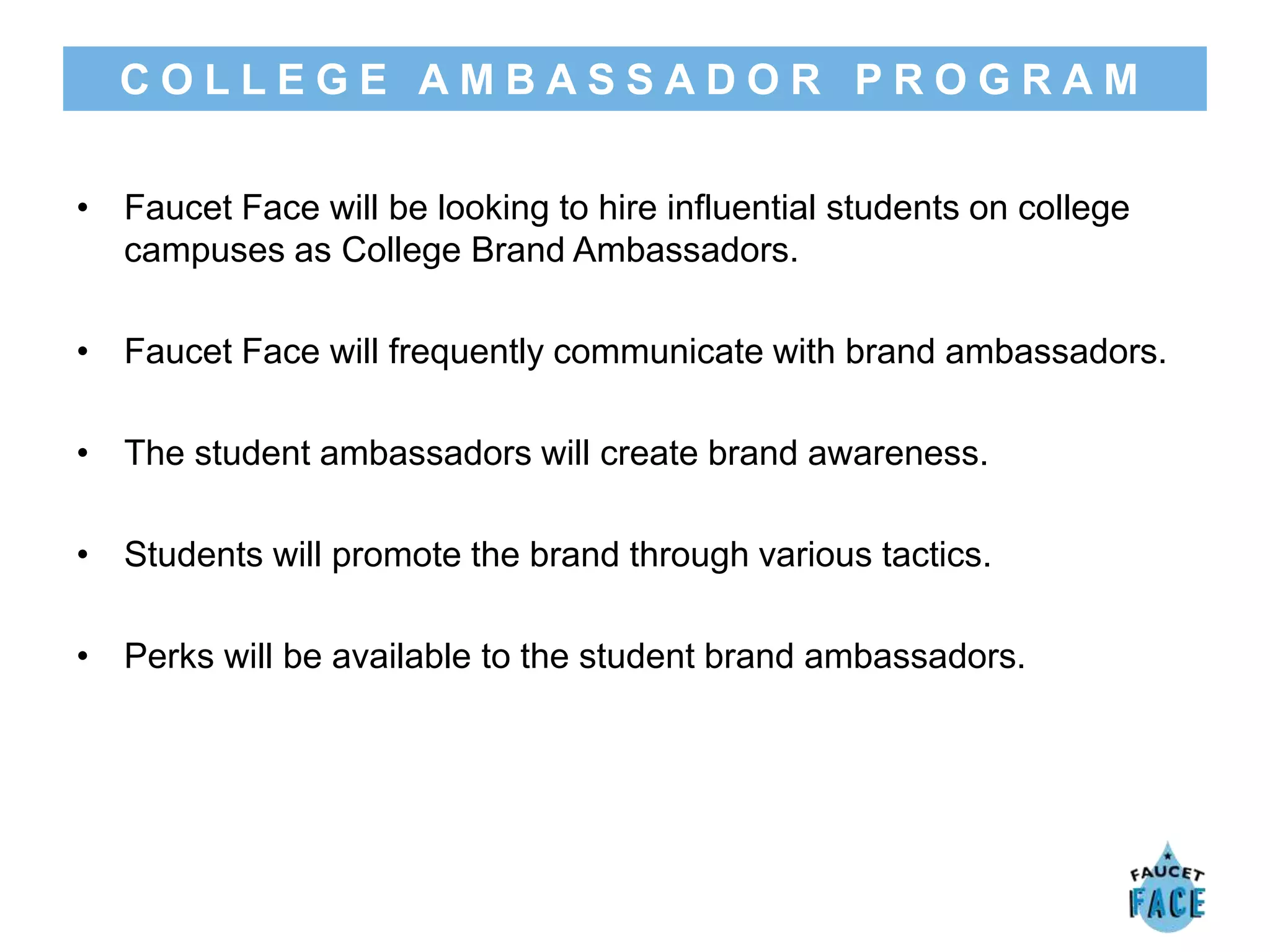 Mock Marketing Plan for Faucet Face | PDF