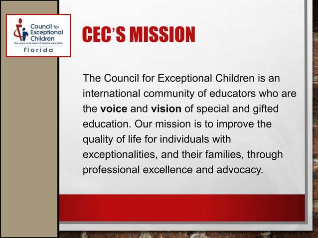 Florida CEC Vendor and Exhibitor Slide Deck | PPT