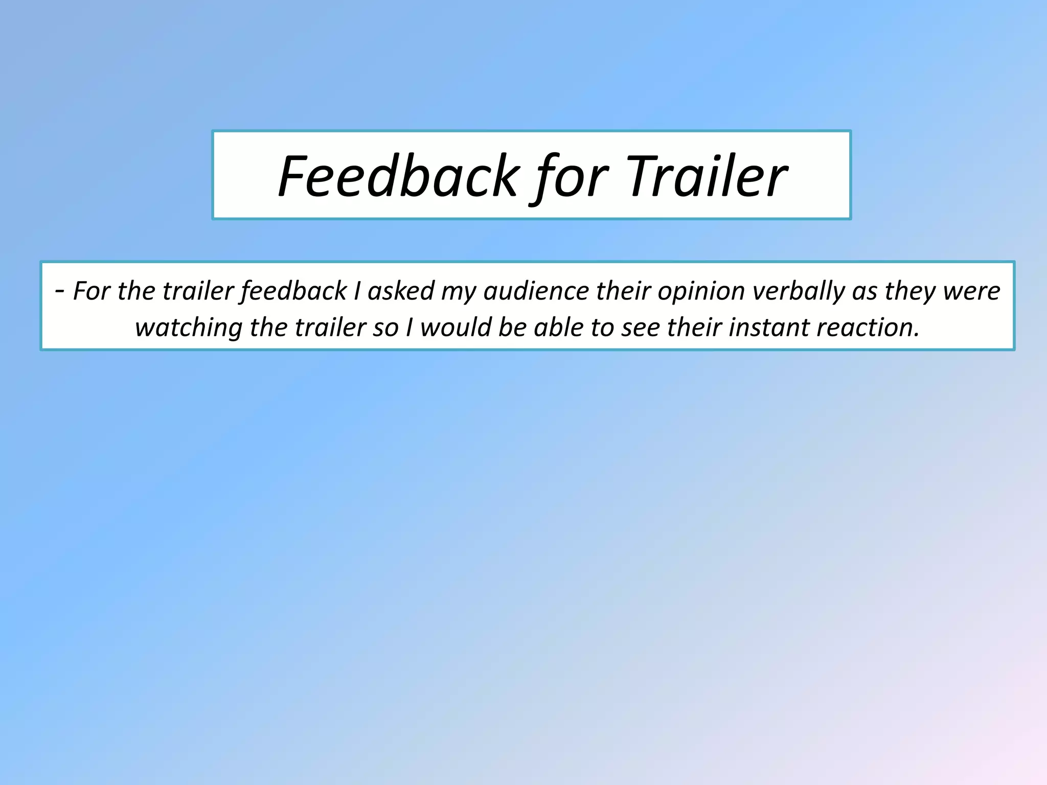 audience feedback | PPTX