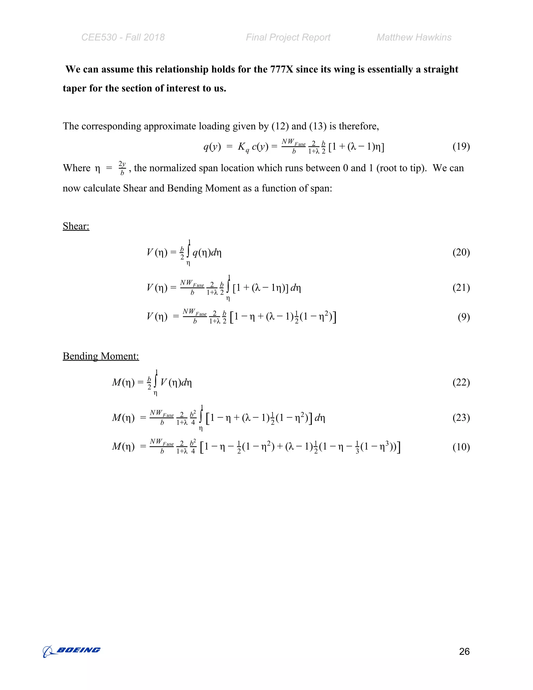Boeing 777X Wingtip Analysis - FEM Final Project | PDF