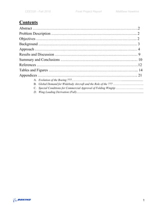 Boeing 777X Wingtip Analysis - FEM Final Project | PDF