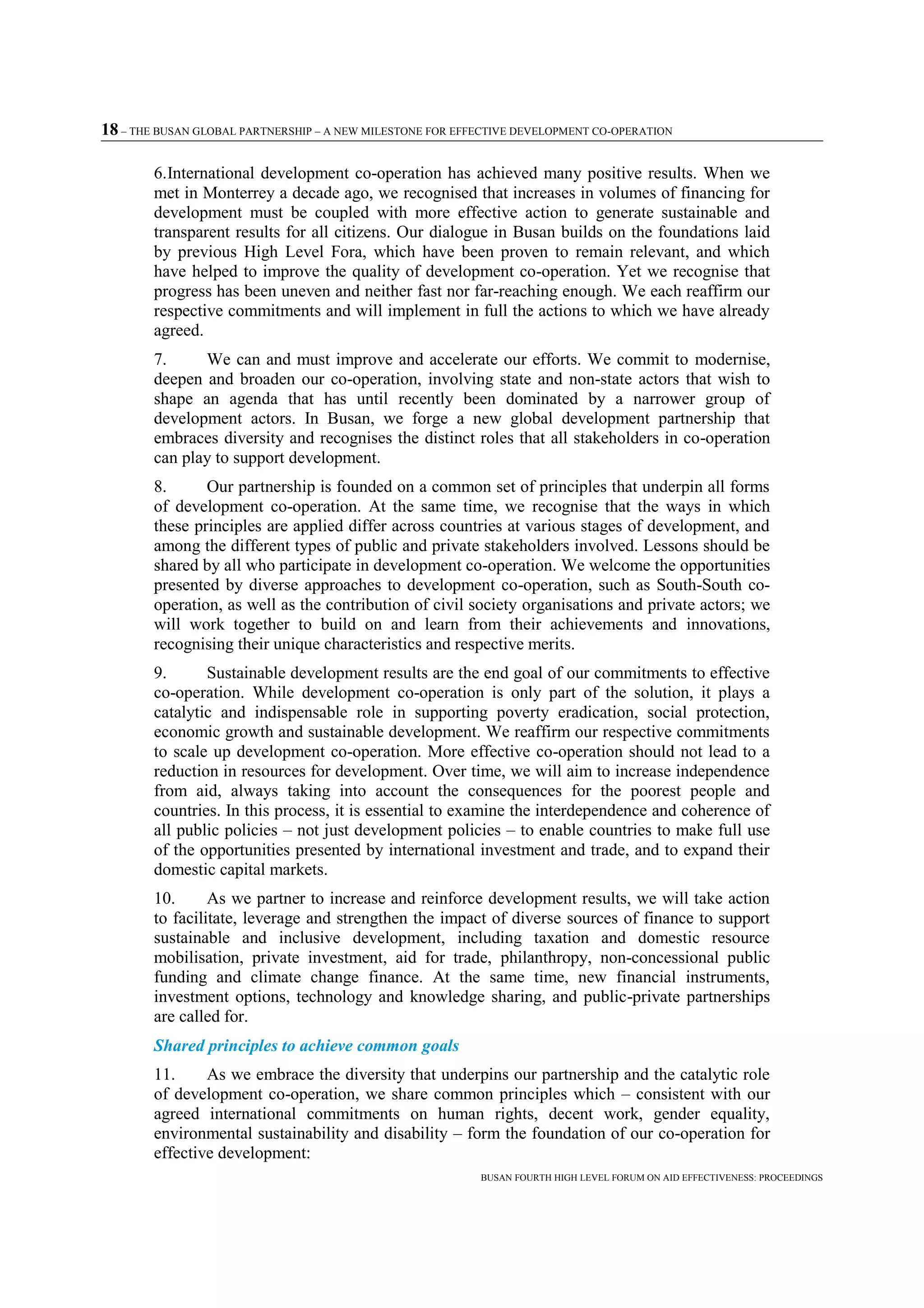 FOURTH HIGH LEVEL FORUM ON AID EFFECTIVENESS - Busan Korea 2011 | PDF