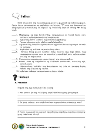 Final filipino11 q3_m10 | PDF