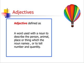 PARTS OF SPEECH IN DETAILED | PPTX
