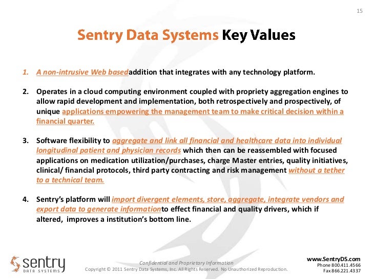 Sentry Data Systems Revenue Cycle BI application