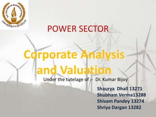 Corporate Analysis and Valuation - Power Sector in India | PPT
