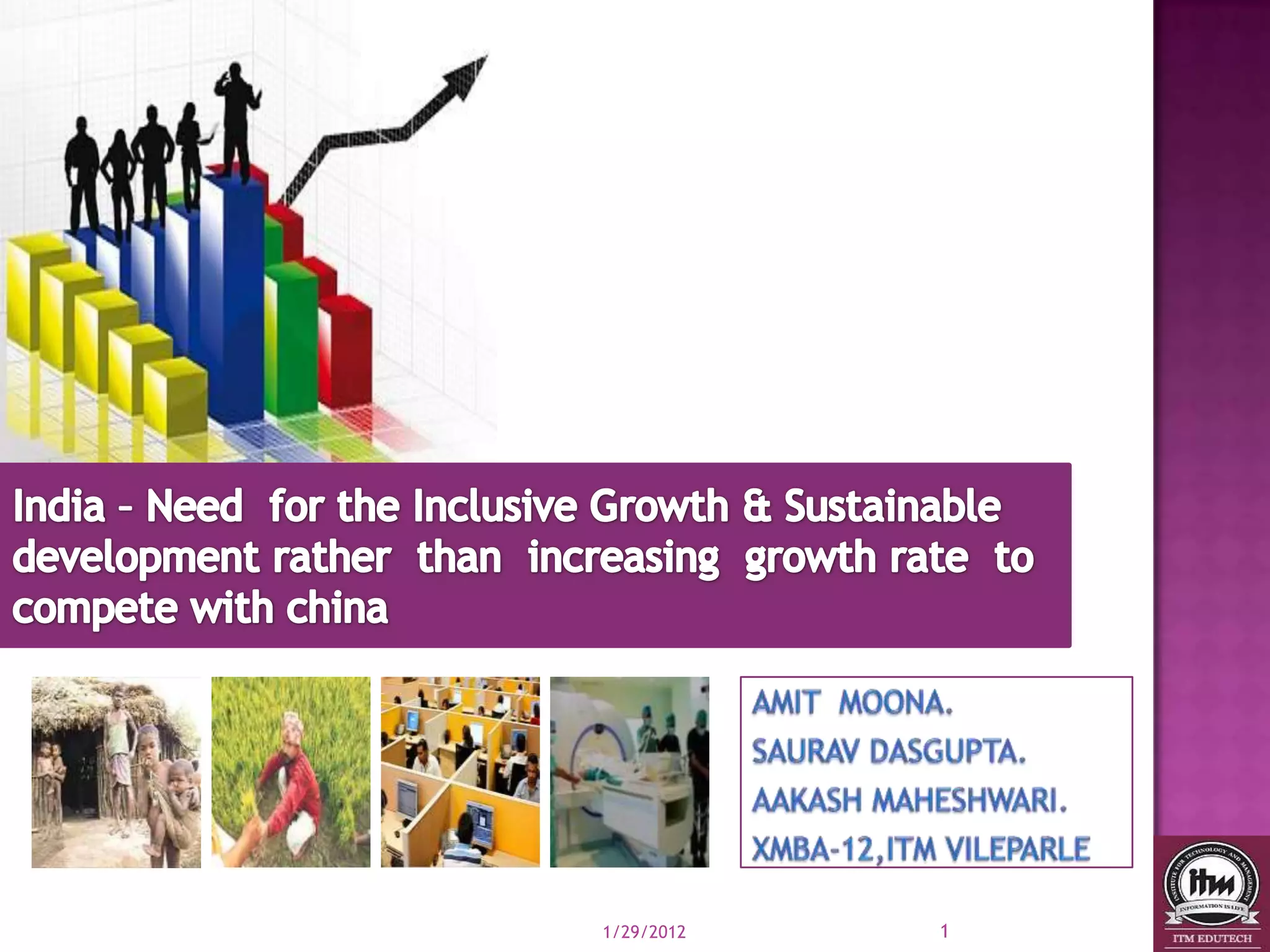Inclusive Growth and Sustainable Development of India | PPTX