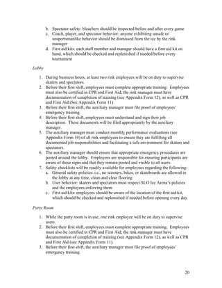 Risk Management Plan: SLO Ice Arena | PDF
