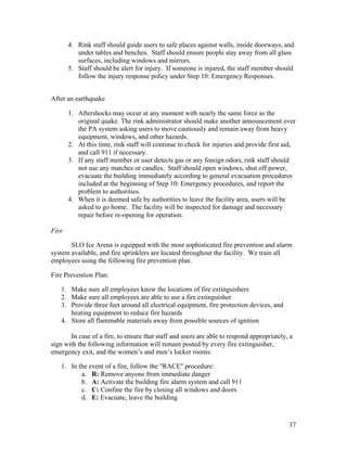 Risk Management Plan: SLO Ice Arena | PDF