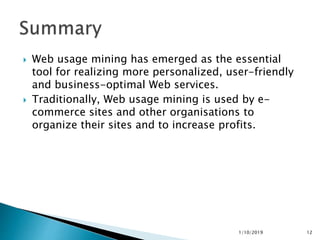 web log mining presentation | PPT