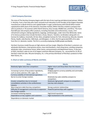 Hershey financial analyst report | PDF