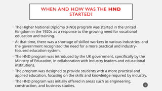 FINAL Finished THE FUTURE OF HIGHER NATIONAL DIPLOMA (HND) IN THE ...