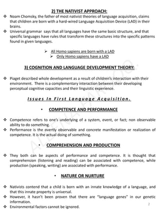 First language acquistion. | PPTX