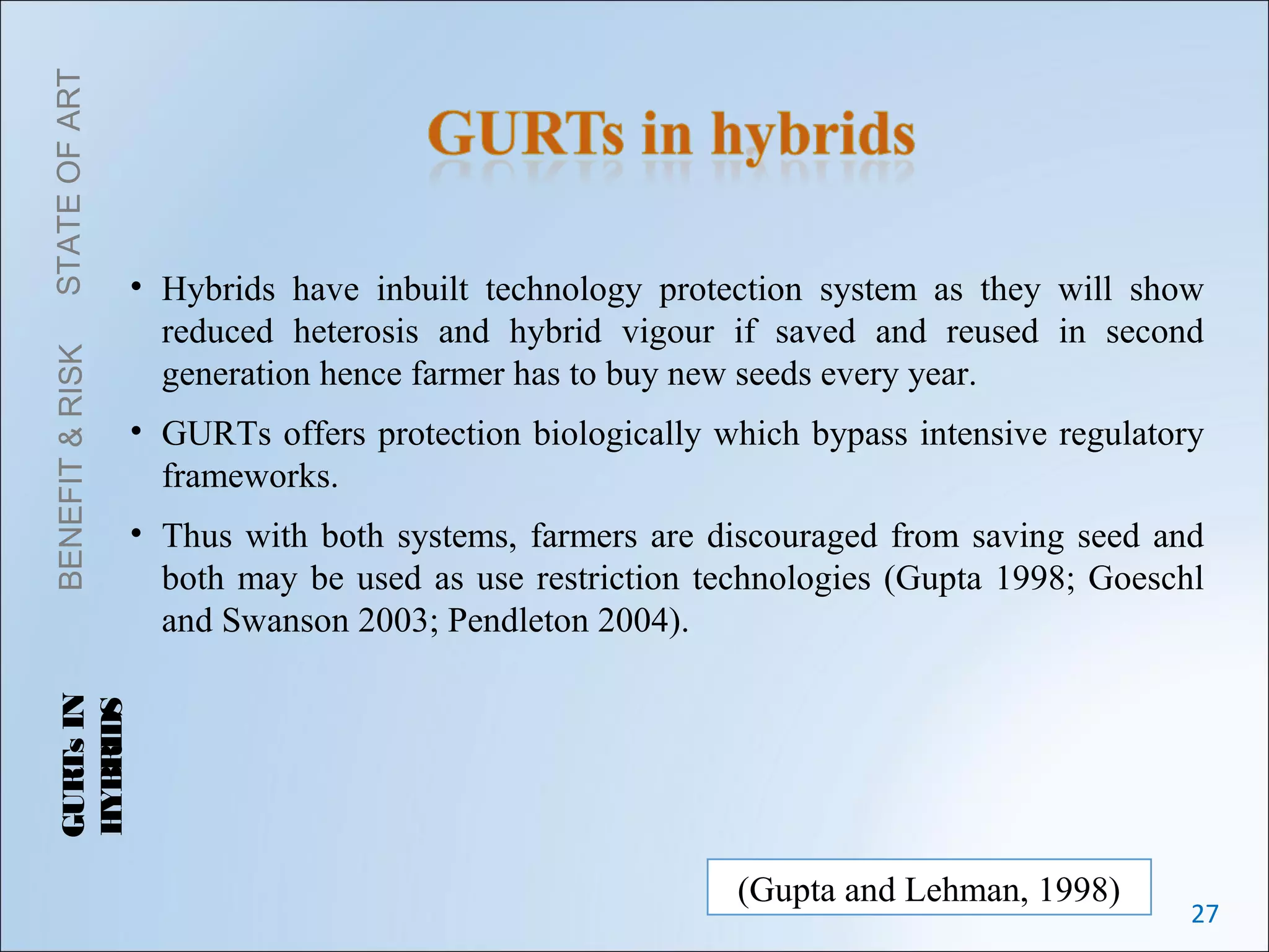 genetic use restriction technology ppt | PPT
